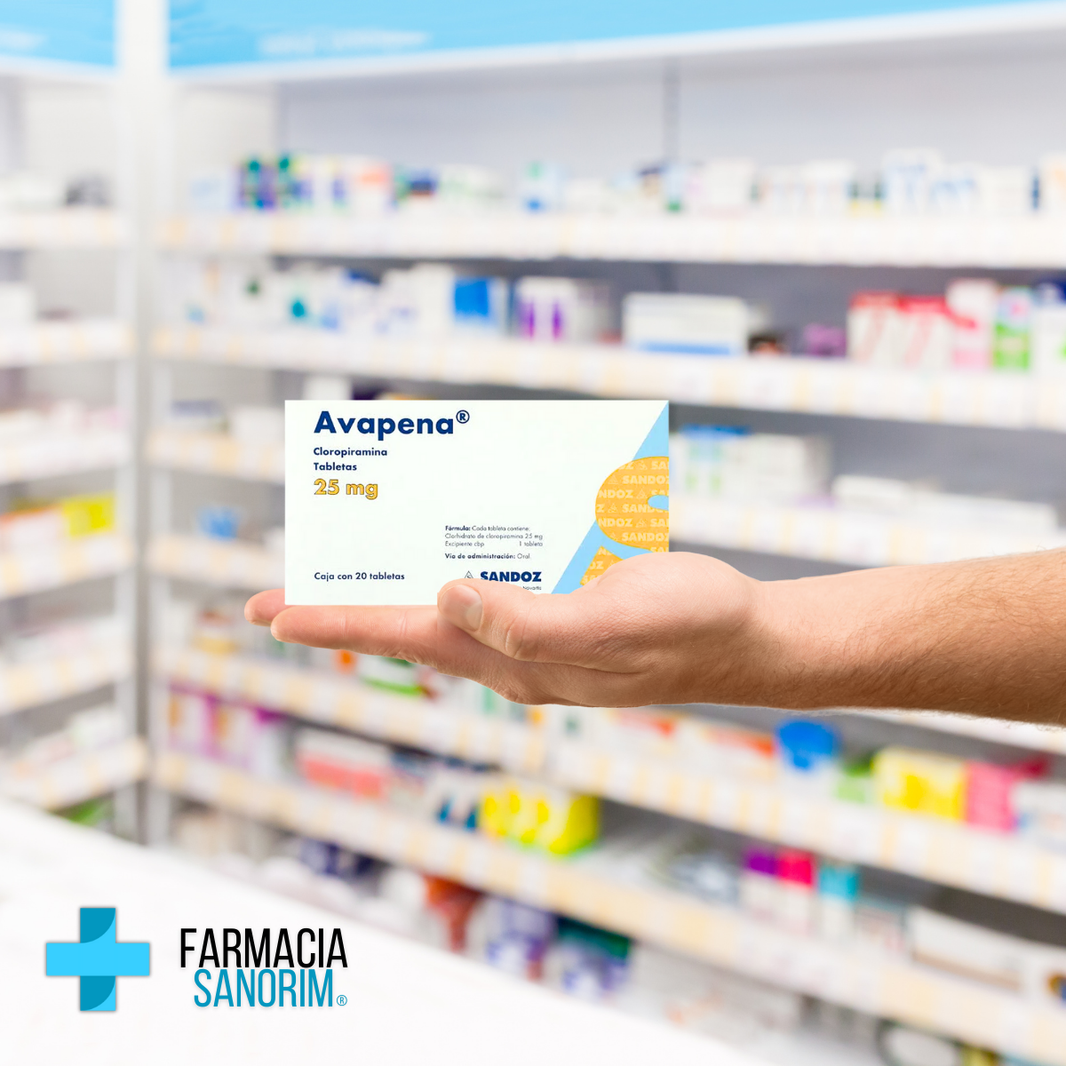 Avapena (Cloropiramina) 25 mg Caja con 20 Tabletas – Farmacia Sanorim