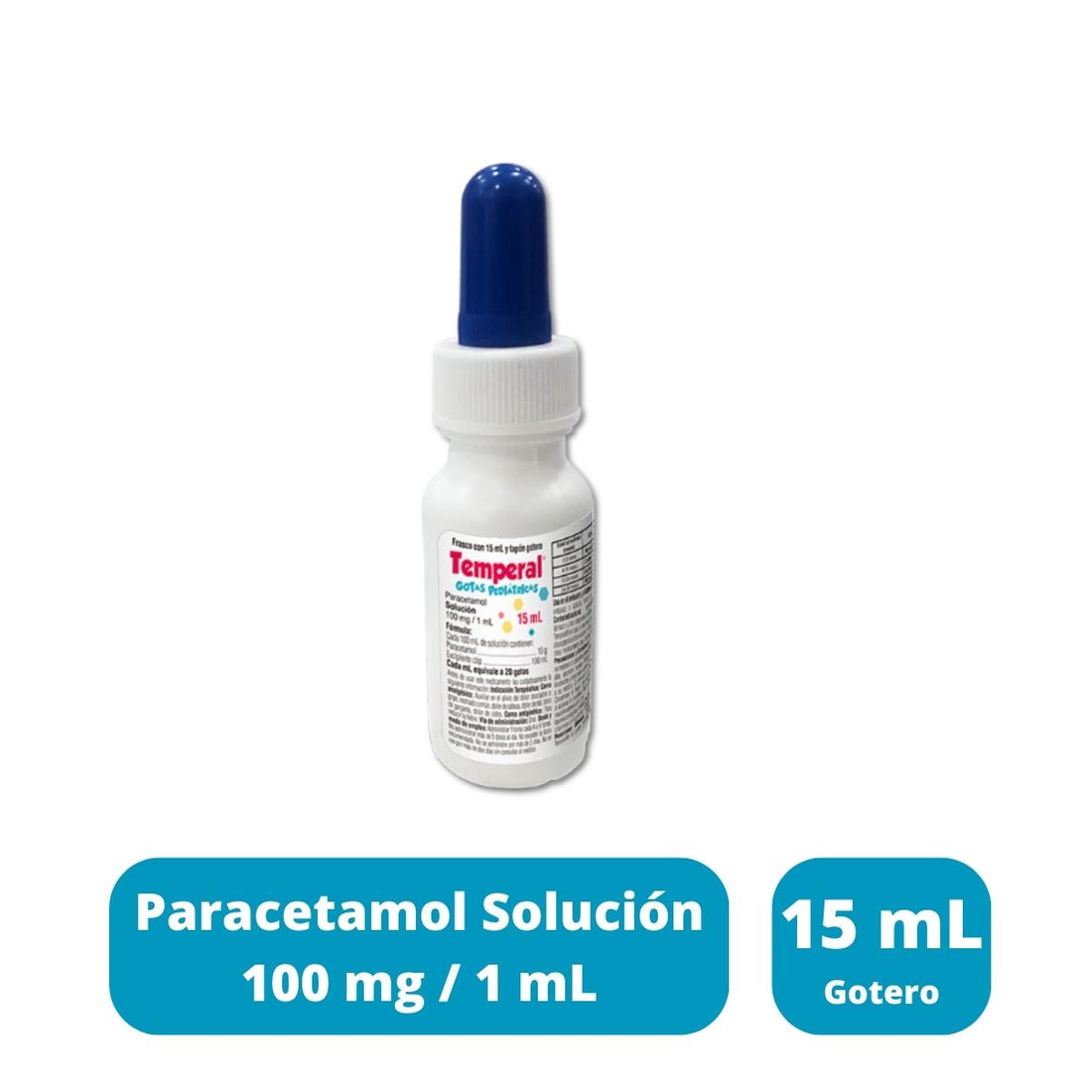 Temperal (Paracetamol) Gotas Pediátricas 100 mg/ml 15 ml frasco ...