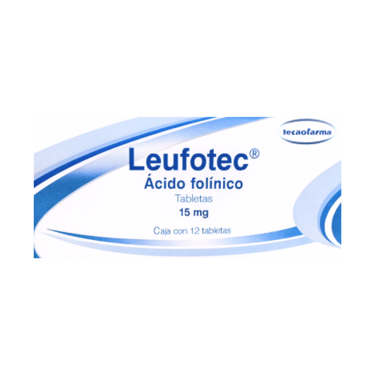 Leufotec (Ácido Folínico) 15mg Caja con 12 Tabletas – Farmacia Sanorim