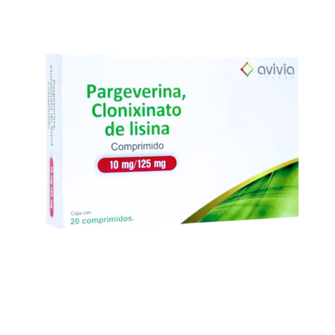 Pargeverina 10 mg Clonixinato de Lisina 125mg Caja con 20 Comprimidos ...