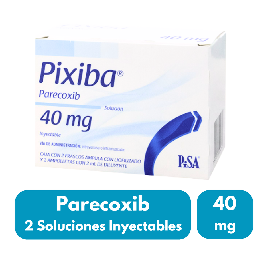 Pixiba (Parecoxib) 40mg Caja con 2 Frascos Inyectable – Farmacia Sanorim