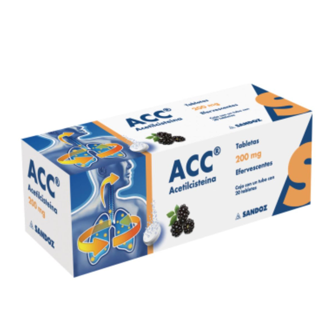 ACC (Acetilcisteina) 200 mg Caja con 20 Tabletas Efervescentes ...