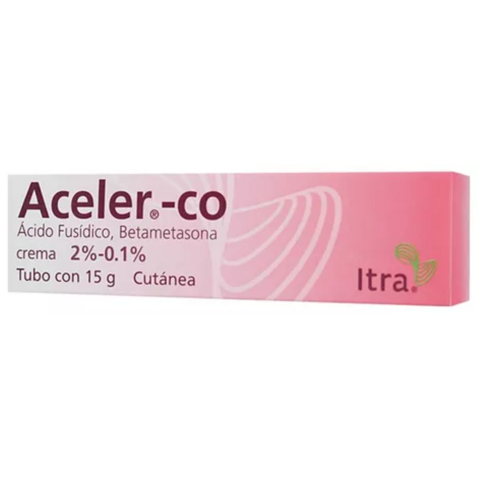 Aceler-Co Ácido Fusídico Betametasona Crema Cutánea Tubo con 15 G ...