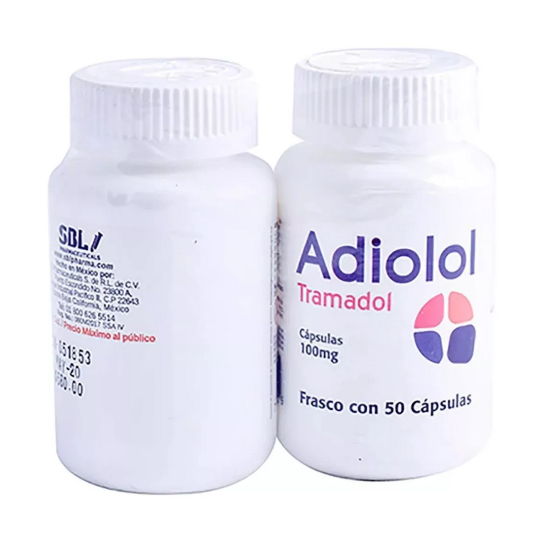 Adiolol (Tramadol) 100 mg Frasco con 50 Cápsulas Pack – Farmacia Sanorim