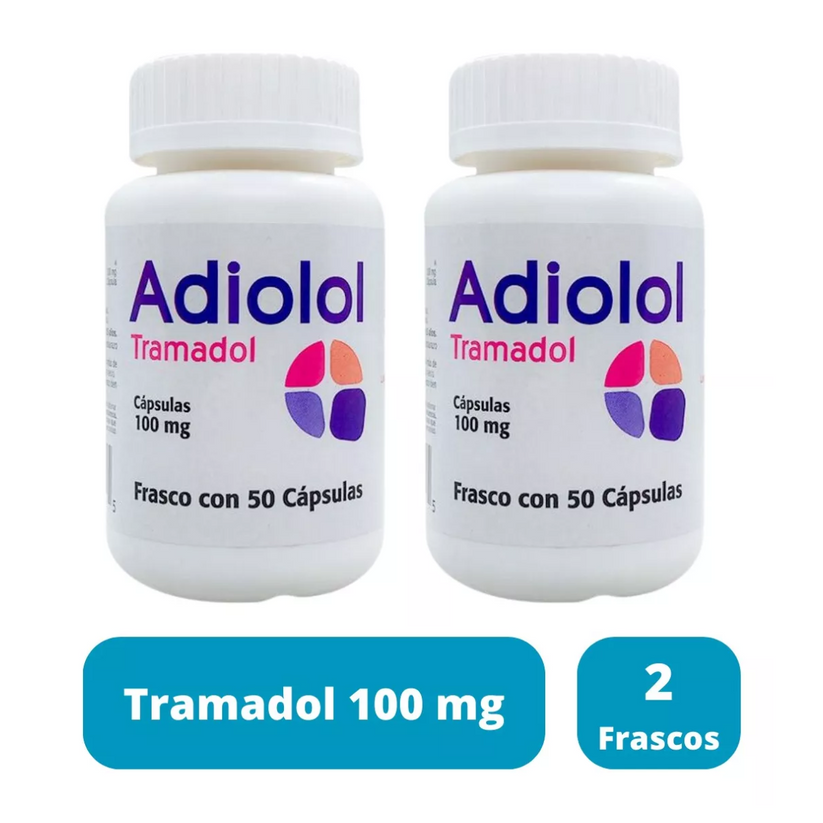 Adiolol (Tramadol) 100 mg Frasco con 50 Cápsulas Pack – Farmacia Sanorim