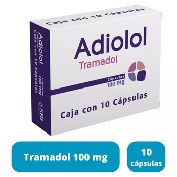 Adiolol (Tramadol) 100 mg Frasco con 10 Cápsulas – Farmacia Sanorim