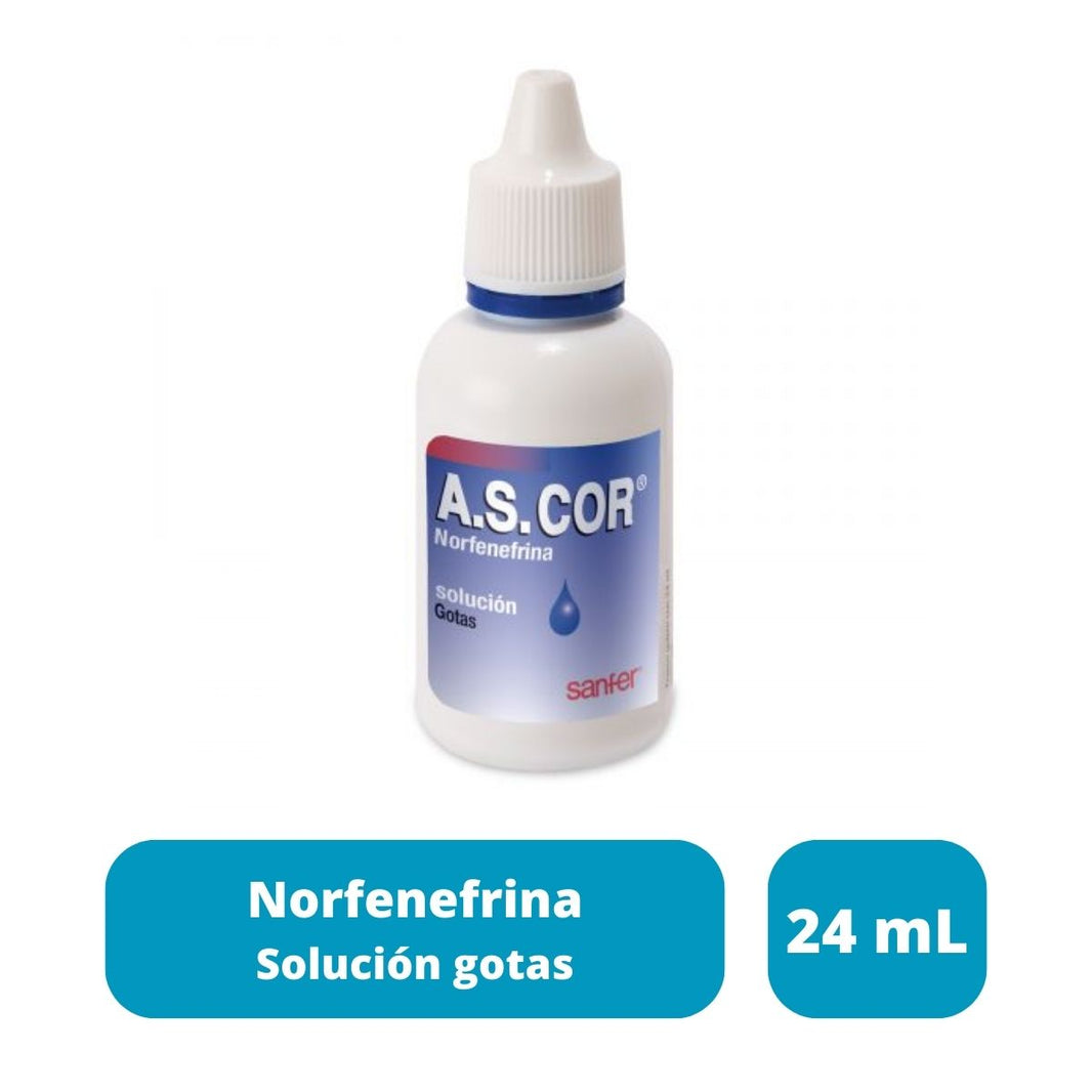 A.S.Cor (Norfenefrina) Frasco Gotero con 24 ml – Farmacia Sanorim