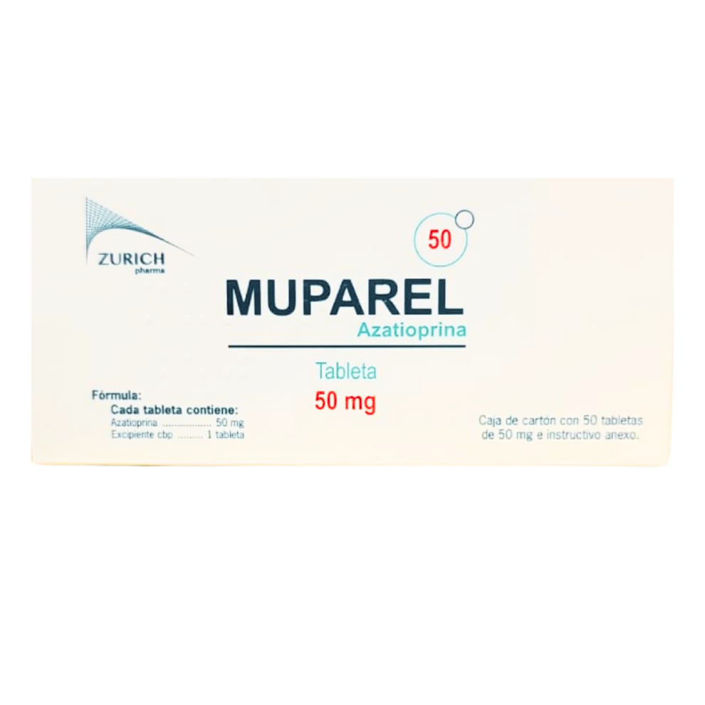 Muparel Azatioprina 50 mg Caja con 50 Tabletas – Farmacia Sanorim