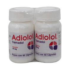Adiolol (Tramadol) 50 mg Caja con 60 Capsulas 2X1 – Farmacia Sanorim