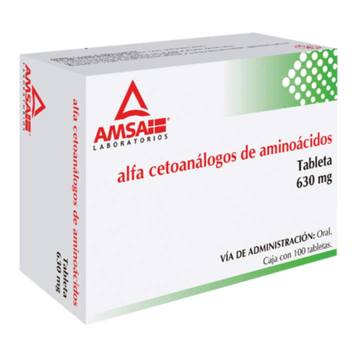 Alfa Cetoanálogos de aminoácidos 630 mg Caja con 100 Tabletas ...