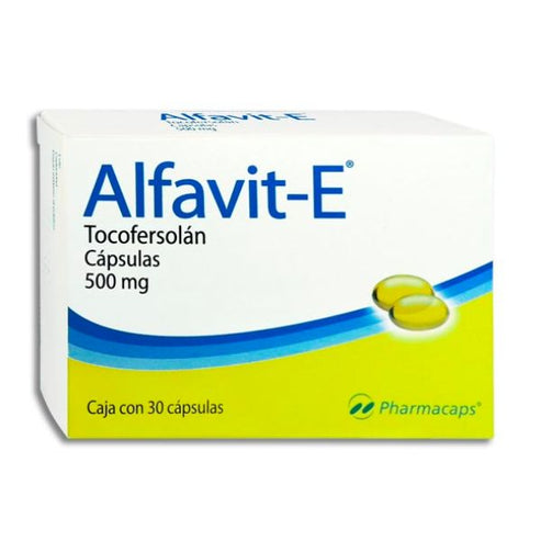 Alfavit-E Tocofersolan 500 mg Caja con 30 Cápsulas – Farmacia Sanorim