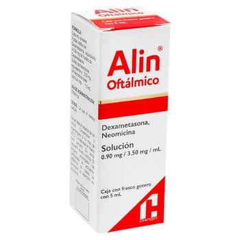 Alin (Dexametasona/Neomicina) 0.90 mg/3.5m Gotero 5 ml de Solución Oft ...