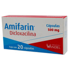 Amifarin (Dicloxacilina) 500 mg Caja con 20 Cápsulas – Farmacia Sanorim