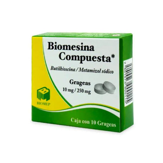 Biomesina Compuesta 10 mg / 250 mg Caja con 10 Tabletas – Farmacia Sanorim