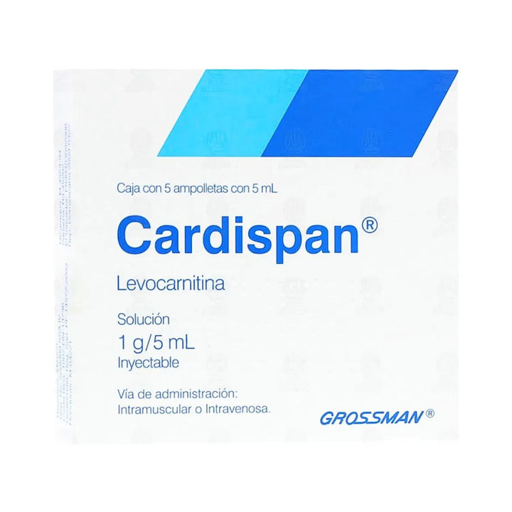 Cardispan (Levocarnitina) Inyectable Caja con 5 Ampolletas – Farmacia ...
