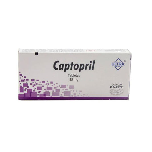 Captopril 25 mg Caja con 30 Tabletas – Farmacia Sanorim