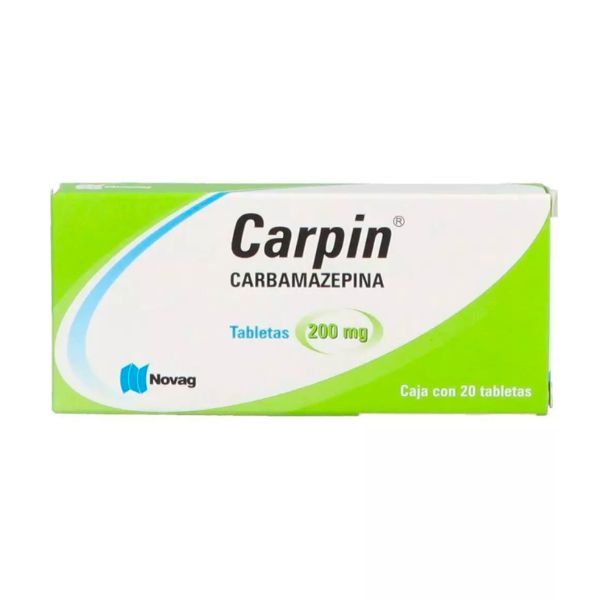 Carpin (Carbamazepina) 200 mg Caja con 20 Tabletas – Farmacia Sanorim