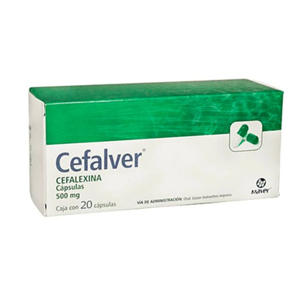Cefalver (Cefalexina) 500 mg Caja con 12 Cápsulas – Farmacia Sanorim