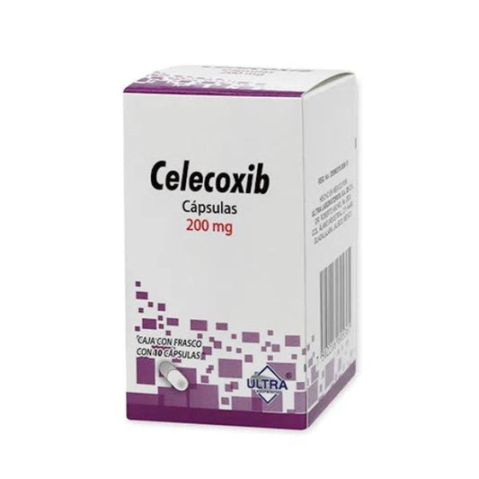 Celecoxib 200 mg Frasco con 10 Cápsulas Ultra Laboratorios – Farmacia ...