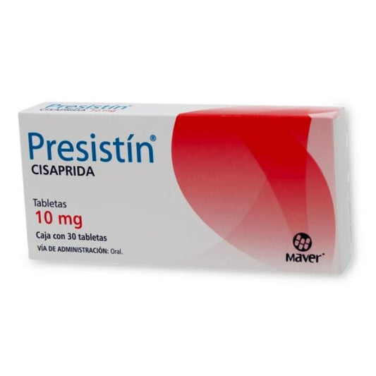 Presistín (Cisaprida) 10 mg Caja con 30 Tabletas – Farmacia Sanorim