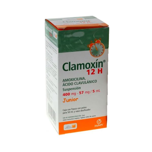 Clamoxin Junior (Amoxicilina/Ácido Clavulánico) 400 mg/57/ 5 ml Suspen ...