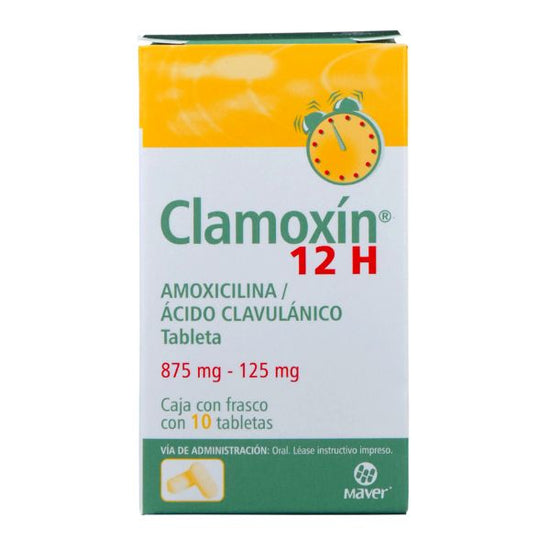 Clamoxin (Amoxicilina / Ácido Clavulánico) 875 mg / 125 mg Frasco con ...