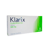 Klarix (Claritromicina) 500 mg Caja con 10 Tabletas – Farmacia Sanorim