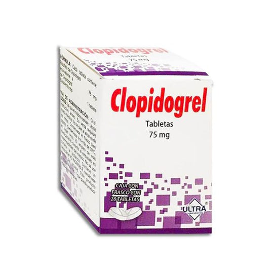 Clopidogrel 75 mg Caja con 28 Tabletas – Farmacia Sanorim