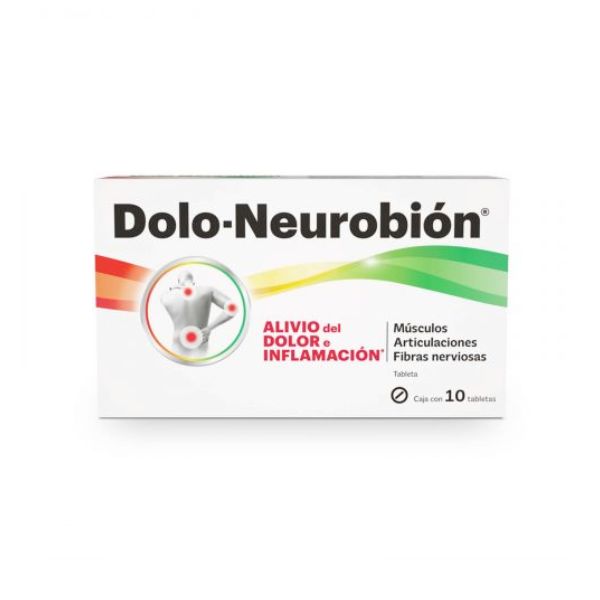 Dolo-Neurobión Caja con 10 Tabletas Para el Alivio del Dolor e Inflama ...