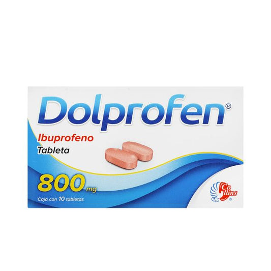 Dolprofen (Ibuprofeno) 800 mg Caja con 10 Tabletas – Farmacia Sanorim