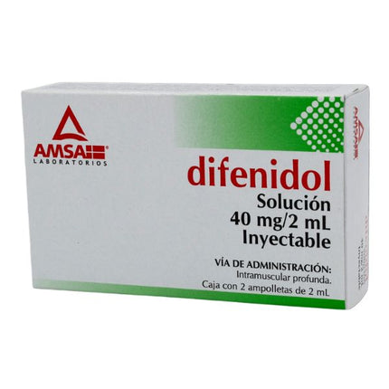 Difenidol 40 mg/2 ml Caja con 2 Ámpulas Inyectables – Farmacia Sanorim