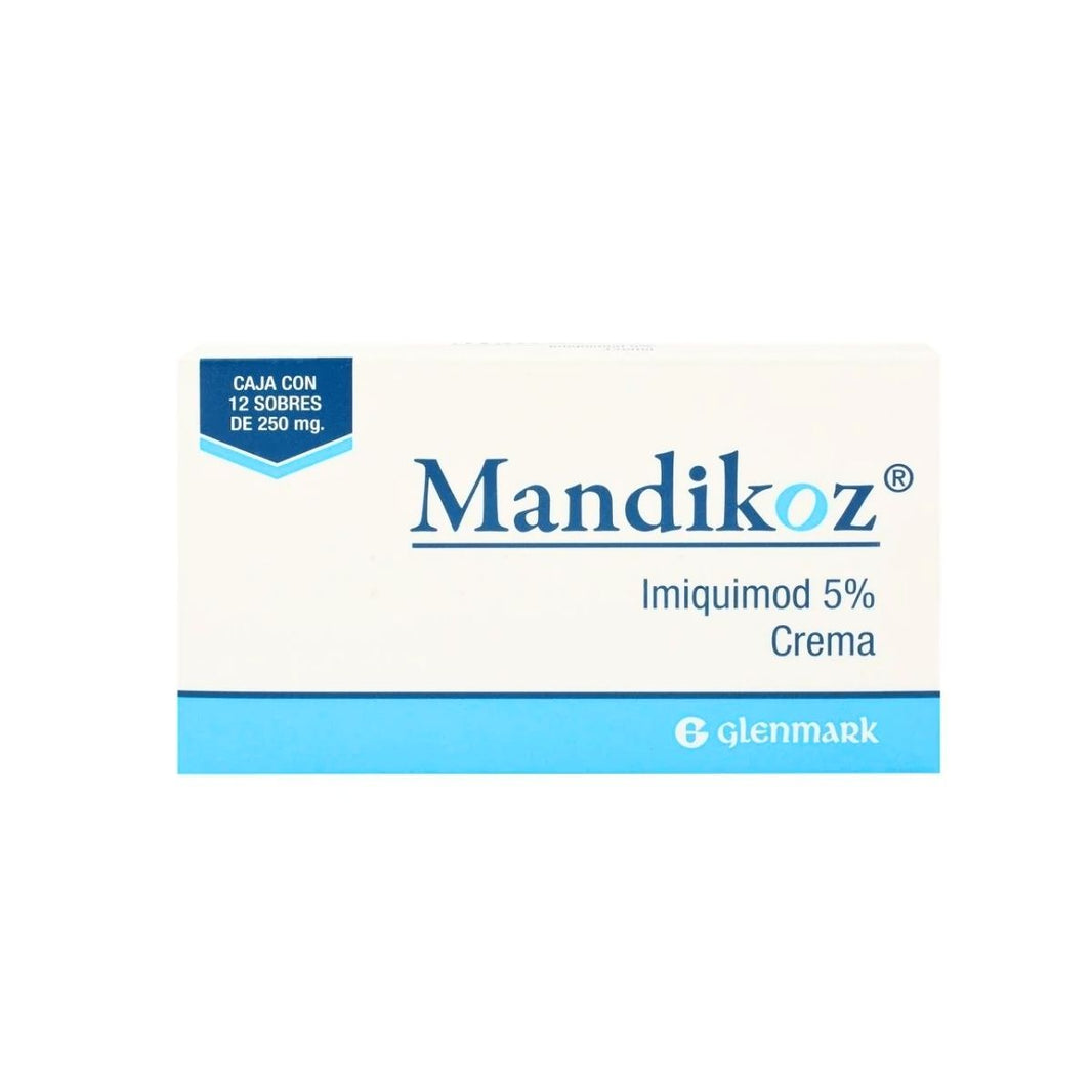 Mandikoz Imiquimod 5% Crema Caja con 12 Sobres Glenmark – Farmacia Sanorim