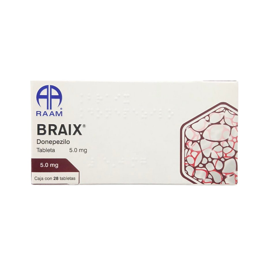 Braix Donepezilo 5 mg Caja con 28 Tabletas RAAM – Farmacia Sanorim