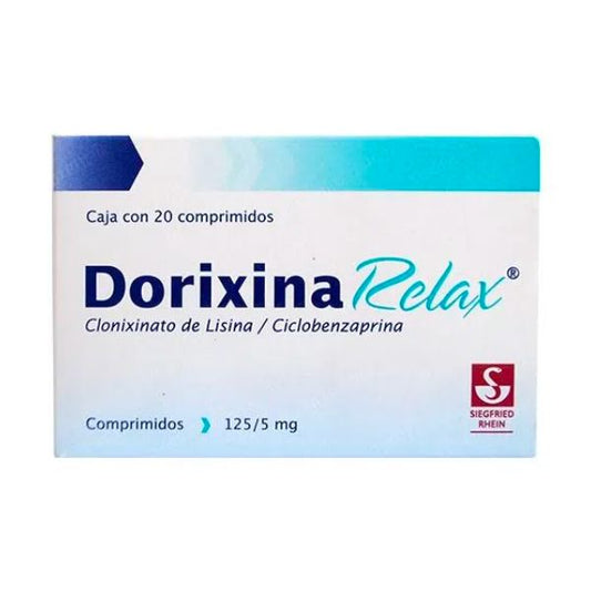 Dorixina Relax 125 mg/5 mg Caja con 20 Comprimidos – Farmacia Sanorim