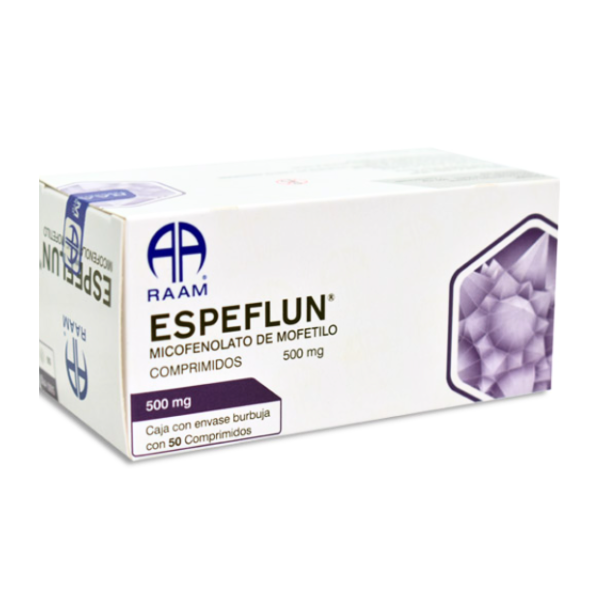 Espeflun (Micofenolato de Mofetilo) 500 mg Caja con 50 Comprimidos ...