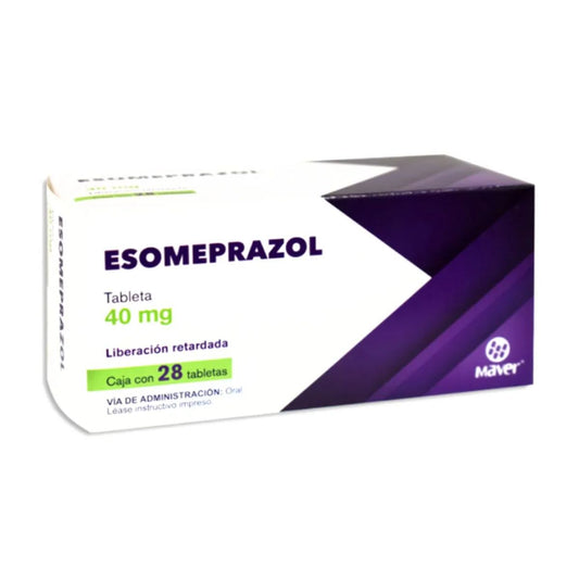 Esomeprazol 40 mg Liberación retardada Caja con 28 tabletas | Maver La ...