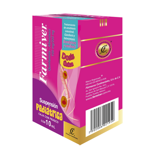 Farmiver (Quinfamida Albendazol) Antiparasitario Suspensión Pediátrica ...