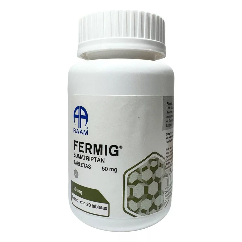 Fermig (Sumatriptan) 50 mg Caja con 20 Tabletas – Farmacia Sanorim