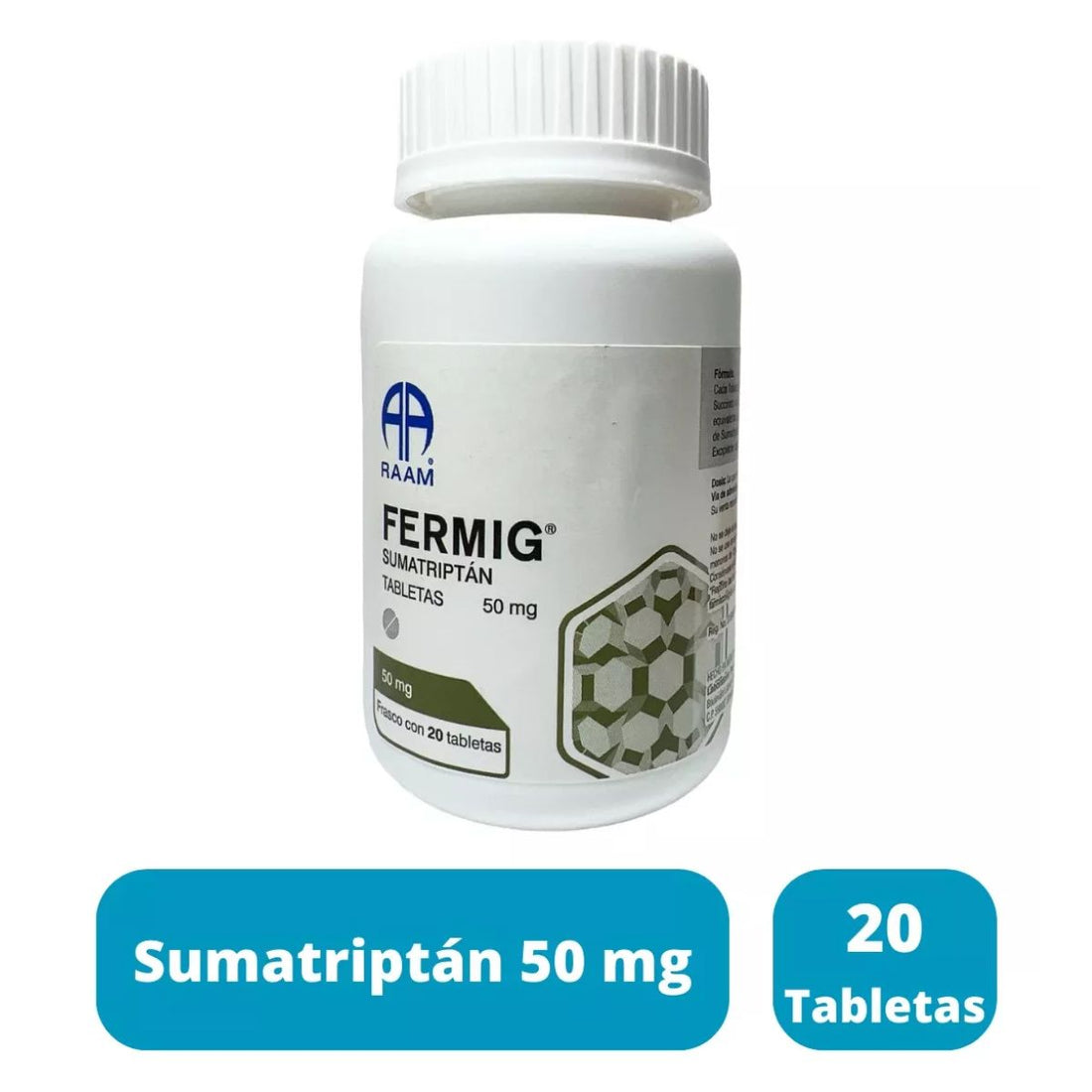 Fermig (Sumatriptan) 50 mg Caja con 20 Tabletas – Farmacia Sanorim