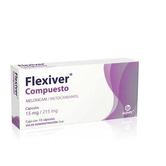 Flexiver Compuesto (Meloxicam/Metocarbomol) 15 mg/215 mg Caja con 10 C ...