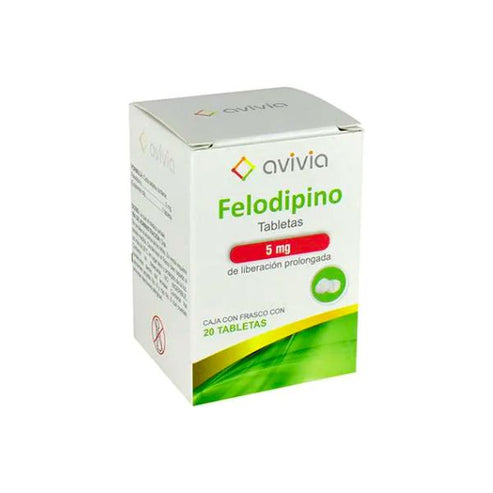 Felodipino 5 mg Caja con 20 Tabletas – Farmacia Sanorim