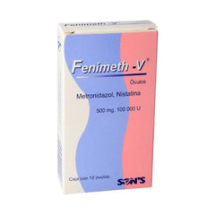 Fenmeth-V (Metronidazol/Nistatina) Caja con 12 Óvulos – Farmacia Sanorim