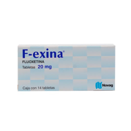 F-Exina (Fluoxetina) 20 mg Caja con 14 Tabletas – Farmacia Sanorim