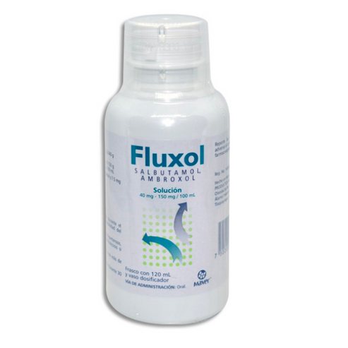 Fluxol (Ambroxol/Salbutamol) 150 mg/40 mg/100 ml Frasco con 120 ml ...
