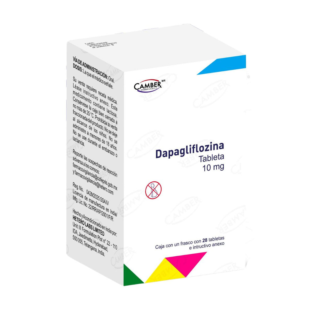 Dapagliflozina 10 mg Caja con 28 Tabletas Camber Pharma – Farmacia Sanorim