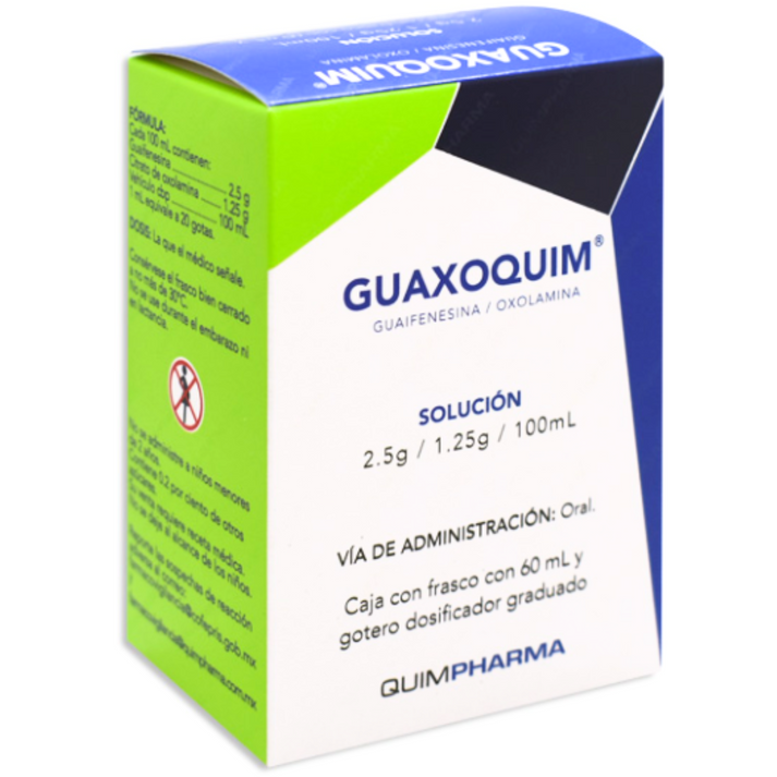 Guaxoquim (Guaifenesina Oxolamina) Solución Frasco 60 mL – Farmacia Sanorim