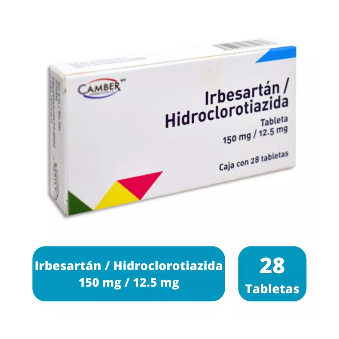Irbesartan/Hidroclorotiazida 150 mg/12.5 mg Caja con 28 Tabletas ...