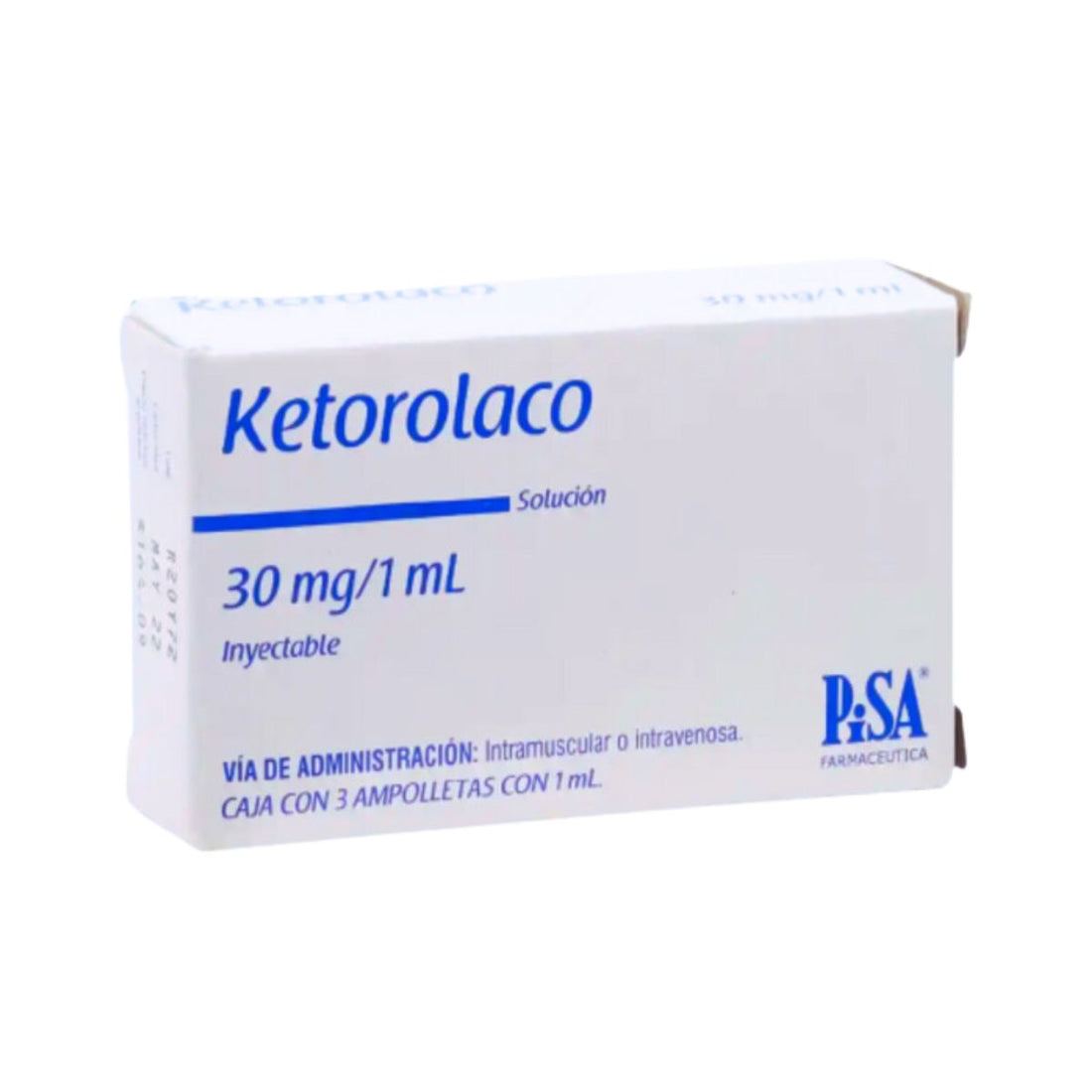 Ketorolaco 30 mg/1 ml Caja con 3 Ampolletas Inyectables – Farmacia Sanorim