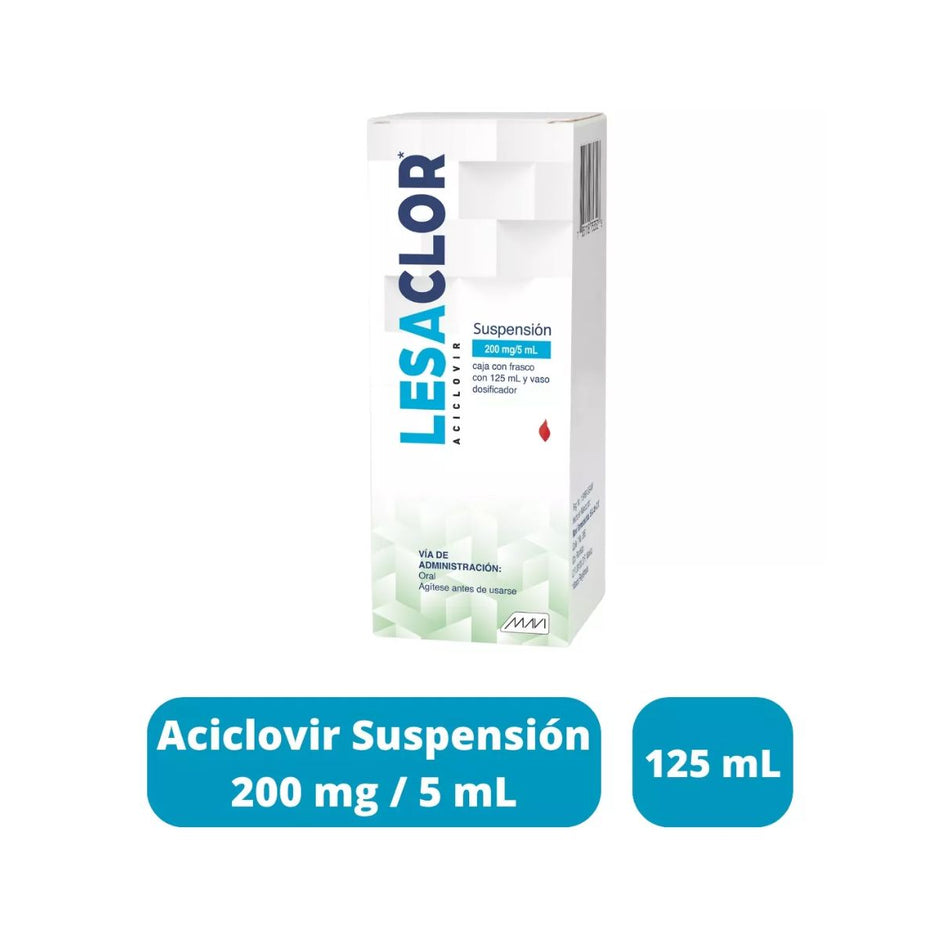Lesaclor (Aciclovir) 200 mg/ml Suspension Frasco con 125 ml – Farmacia ...