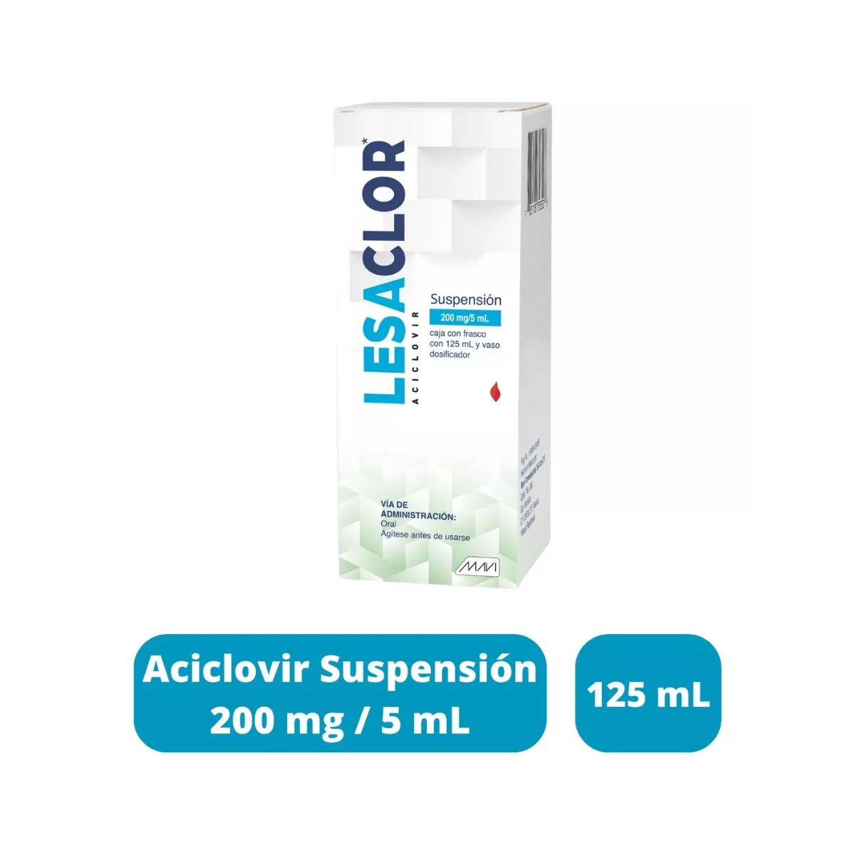 Lesaclor (Aciclovir) 200 mg/ml Suspension Frasco con 125 ml – Farmacia ...